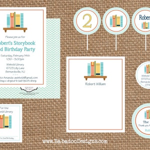 BOOK SHELF BOOKS Build a Library // Birthday Baby Shower - Etsy