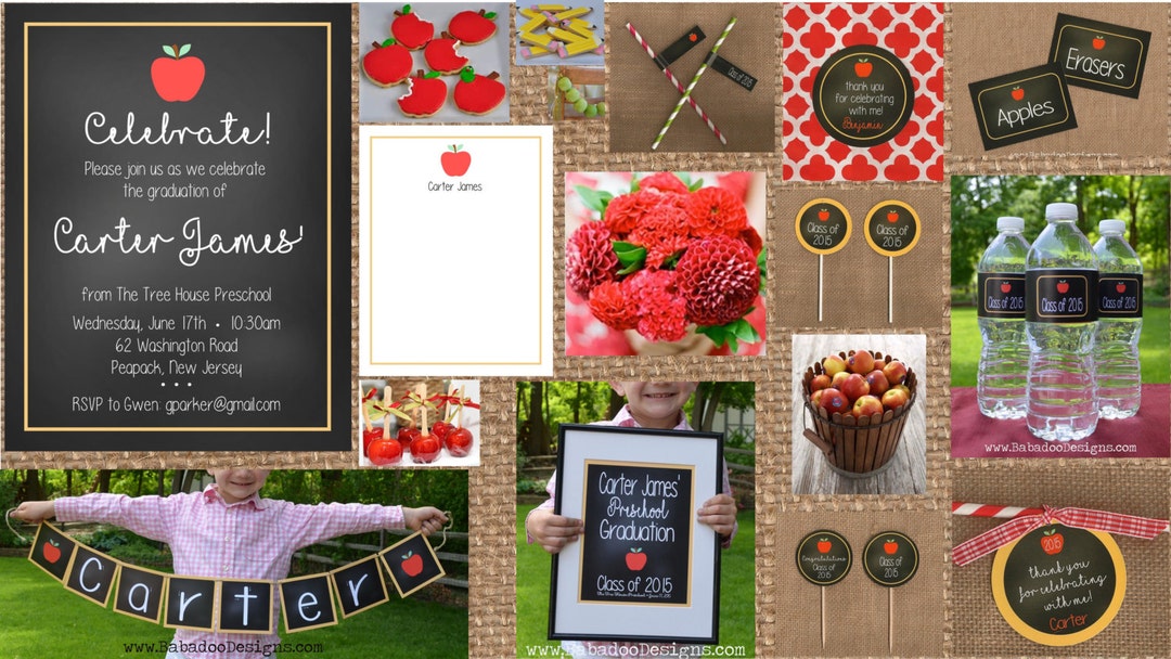 GRADUATION + APPLE + Back to School + TEACHER // Birthday + Baby ...