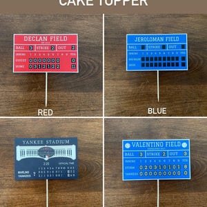 SPORTS + BASEBALL SCOREBOARD Cake Topper // Birthday + Retirement ...