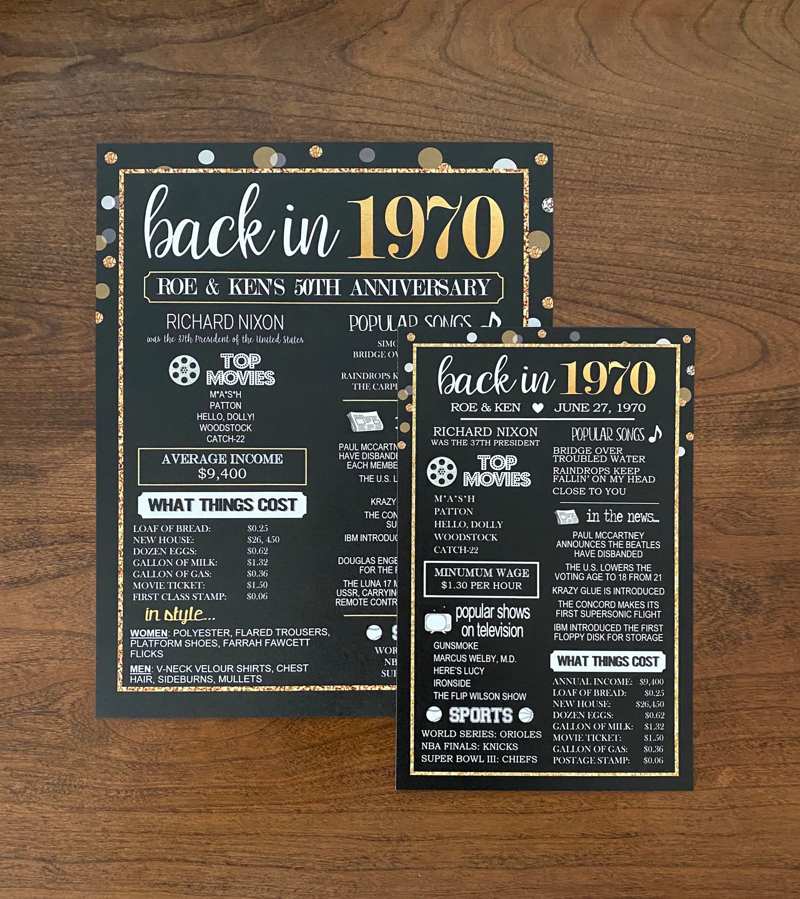 BACK in YEAR CARDS // Birthday Sweet 16 Baby Bridal - Etsy