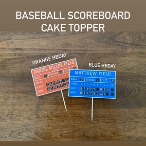 SPORTS + BASEBALL SCOREBOARD Cake Topper // Birthday + Retirement ...