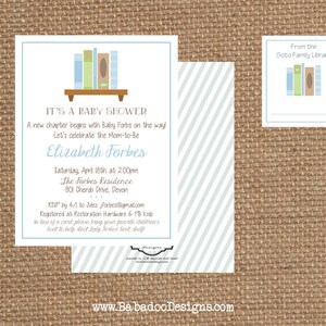 BOOK SHELF BOOKS Build a Library // Birthday Baby Shower - Etsy