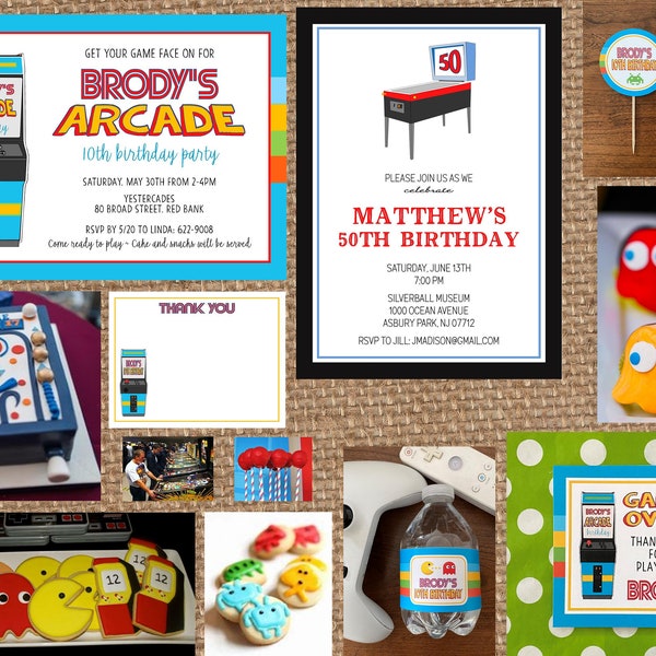 Pinball Invitation - Etsy