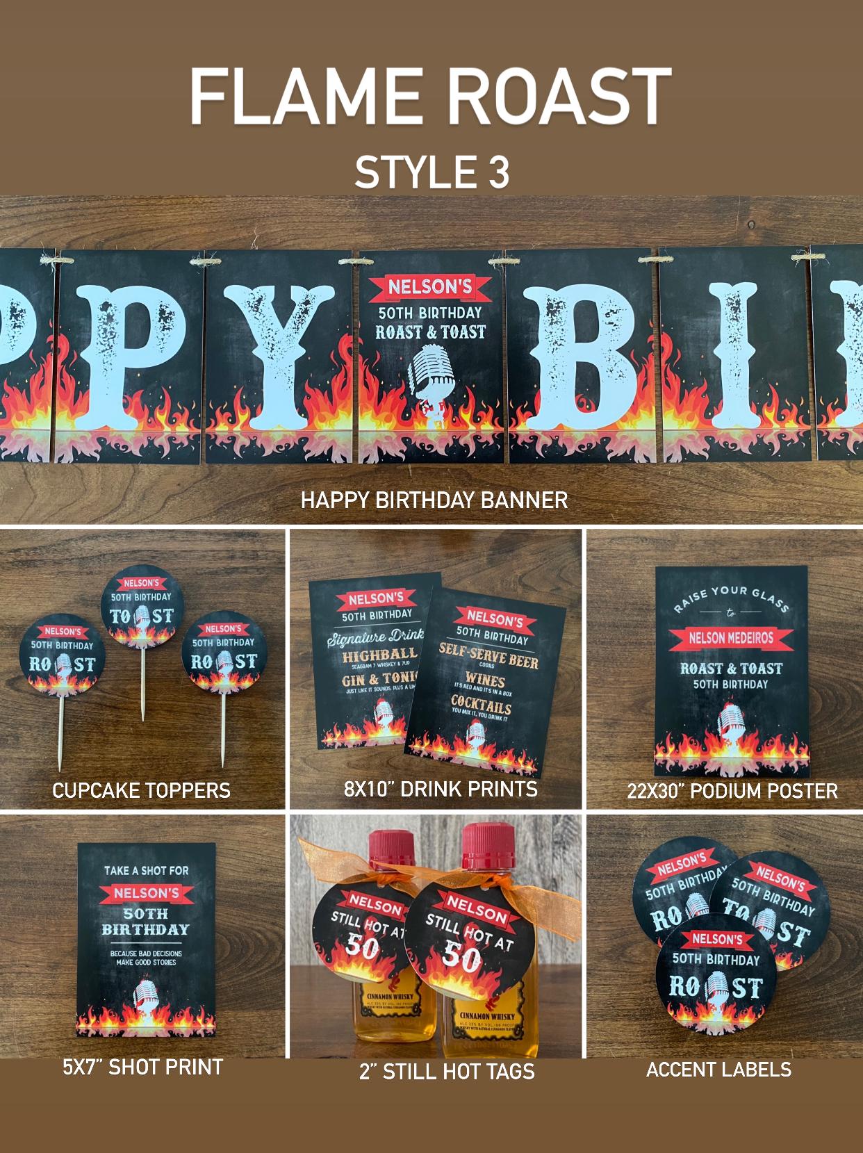 FLAME + BIRTHDAY ROAST // Fire + Milestone + Retirement + Comedy ...