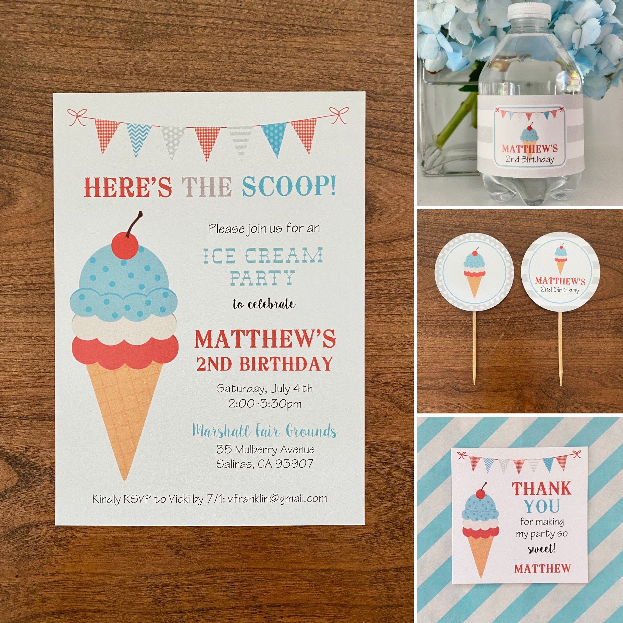 You Scream I Scream We All Scream for ICE CREAM // Birthday | Etsy
