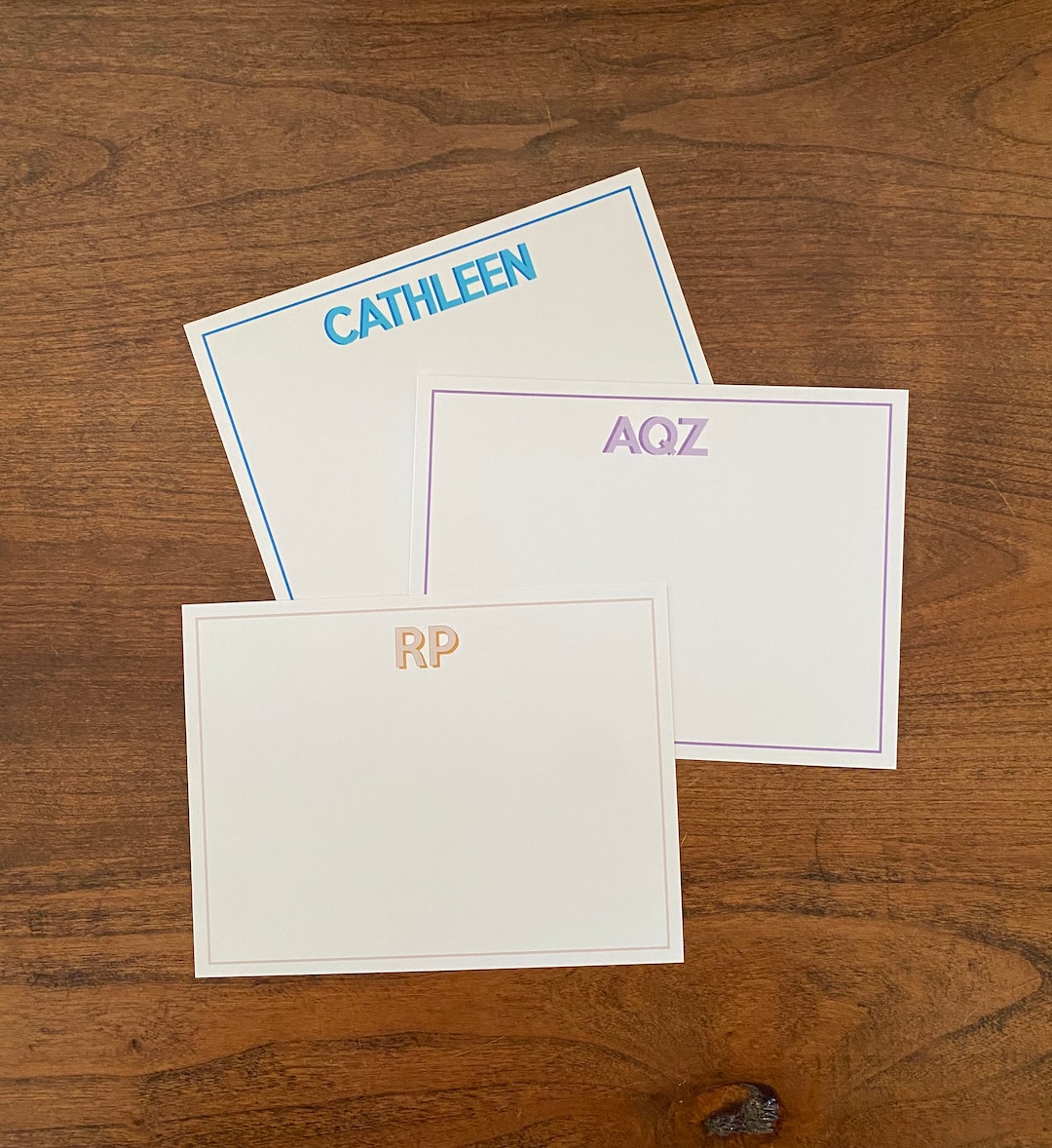 MONOGRAM BLOCK + Personal Stationery + Thank You Card + Note Card ...