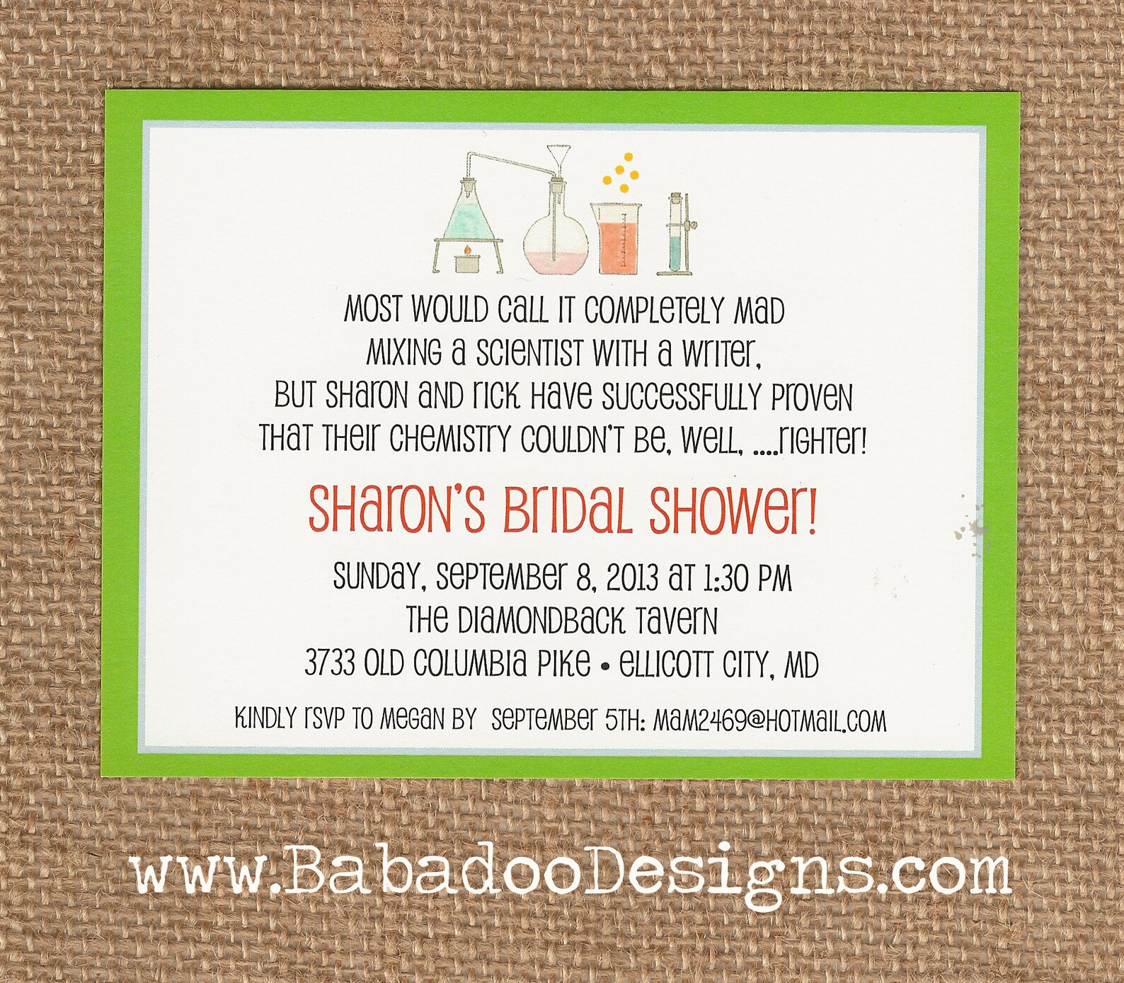 SCIENCE LAB // Birthday Bridal Baby Shower Rehearsal | Etsy