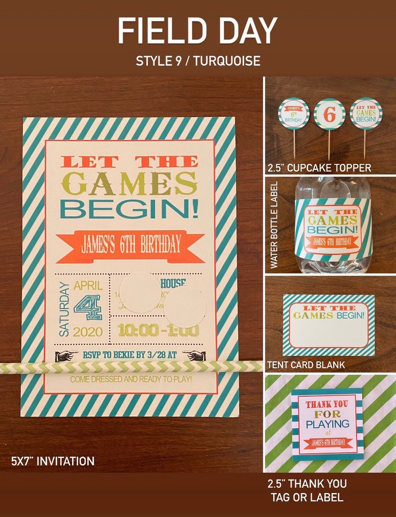Field DAY BACKYARD GAMES // Summer School Birthday - Etsy