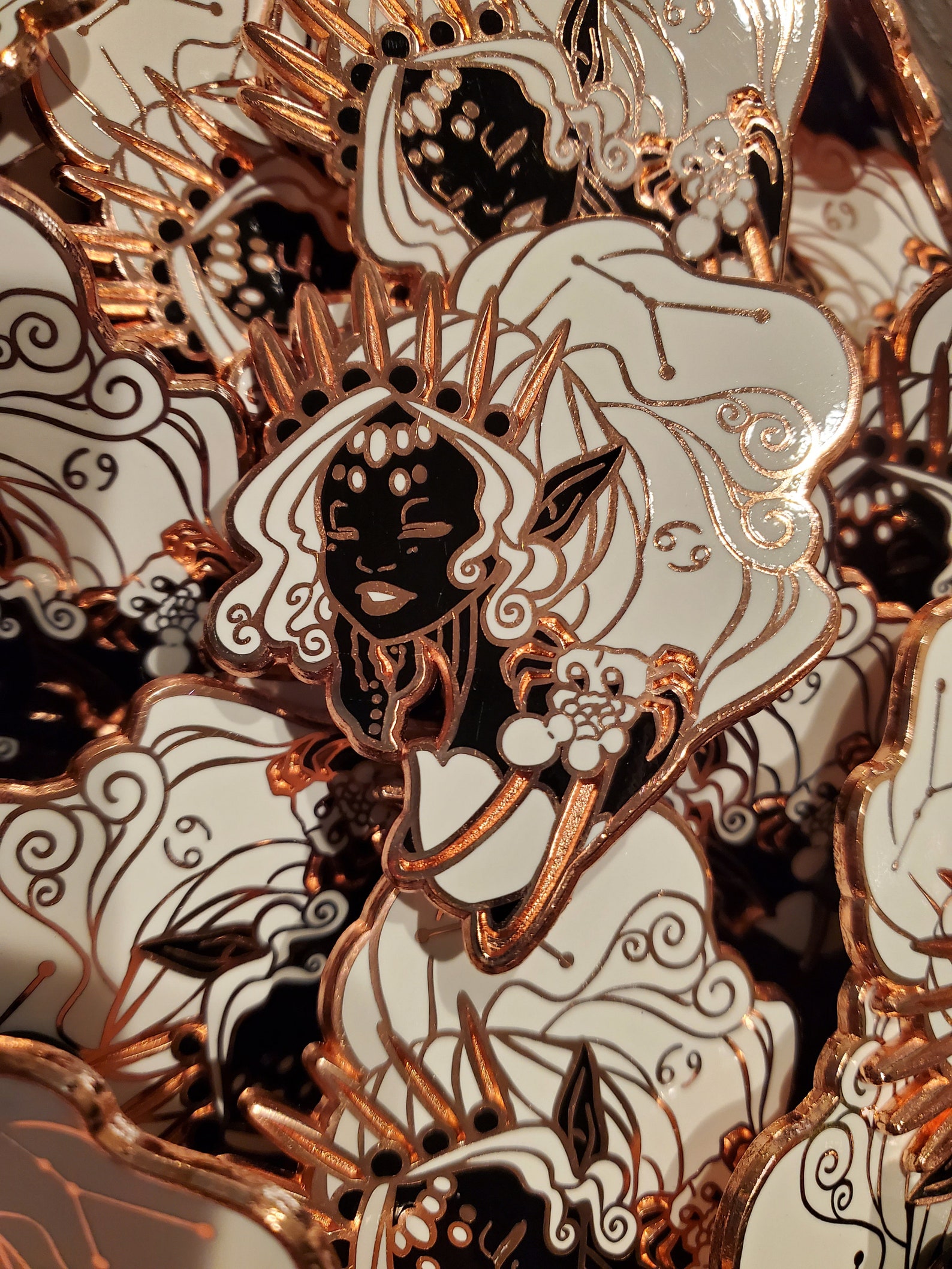 Zodiac Goddess - Cancer Pin - Etsy