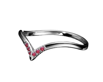 Chevron Wedding Band | Etsy