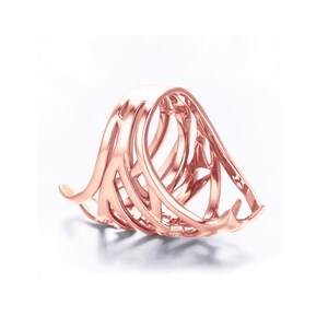 Long Finger Ring Statement Ring Sterling Silver Rose Gold - Etsy Hong Kong