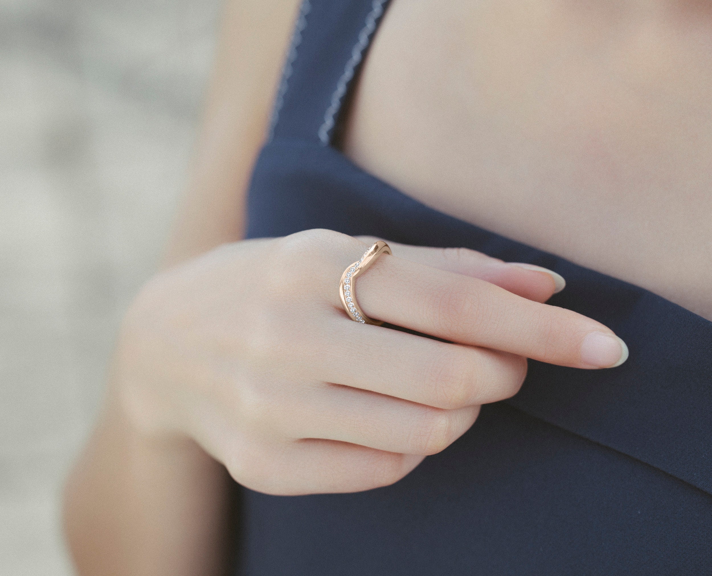 Full Eternity Band, Diamond Ring, 14k Gold Band, Unique Wedding Band ...