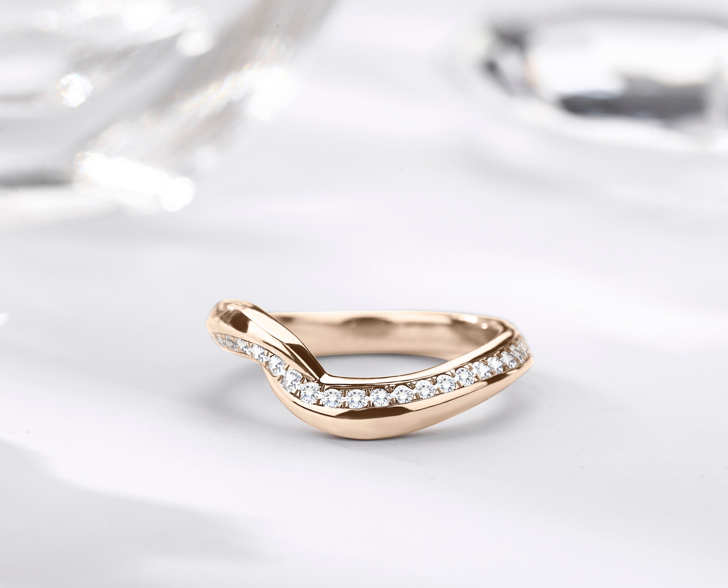 Full Eternity Band, Diamond Ring, 14k Gold Band, Unique Wedding Band ...