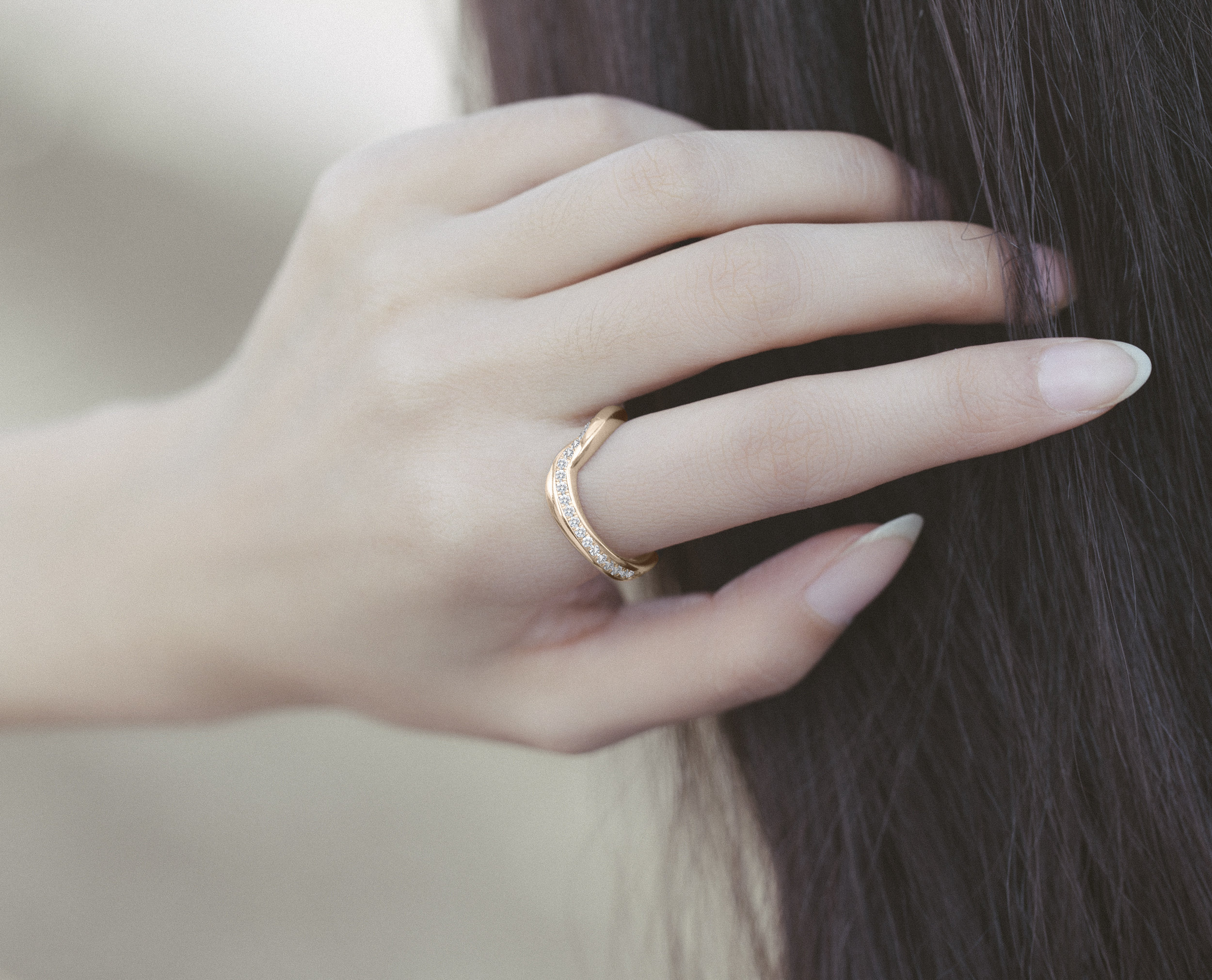 Full Eternity Band, Diamond Ring, 14k Gold Band, Unique Wedding Band ...