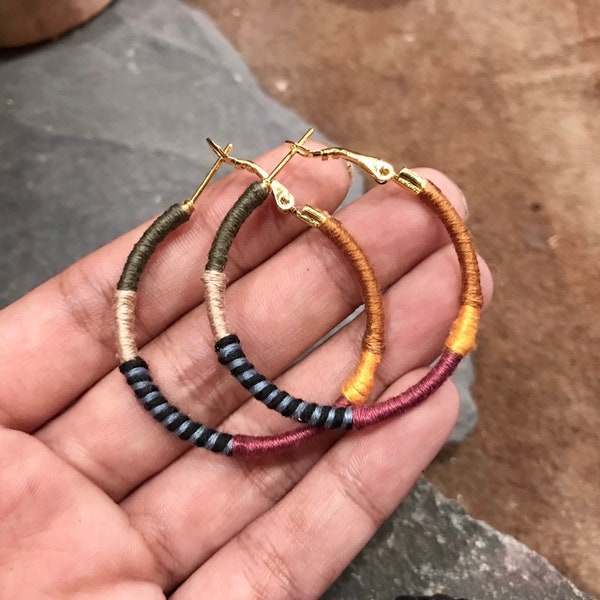 Thread Earrings - Etsy