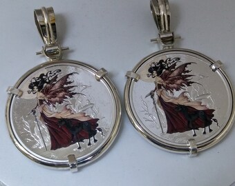 Sterling silver coin bezel 28mm x 3.5mm uneven coin | Etsy