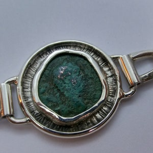 Sterling Silver Coin Bracelet 17mm Coin - Etsy