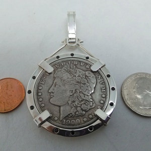 Coin Bezel for 38 MM Coin, Personalized Sterling Silver Coin Bezel ...