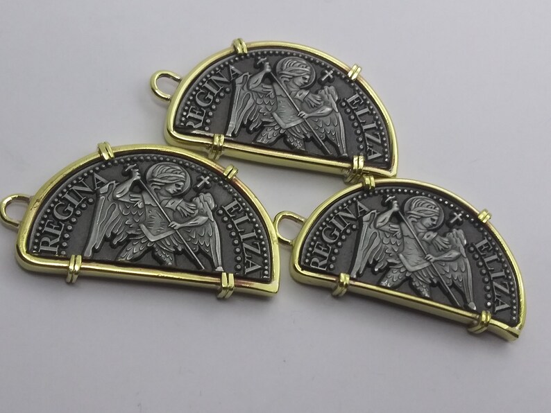 Coin Bezel for Half Coin O Token in Brass 40mm X 22mm - Etsy