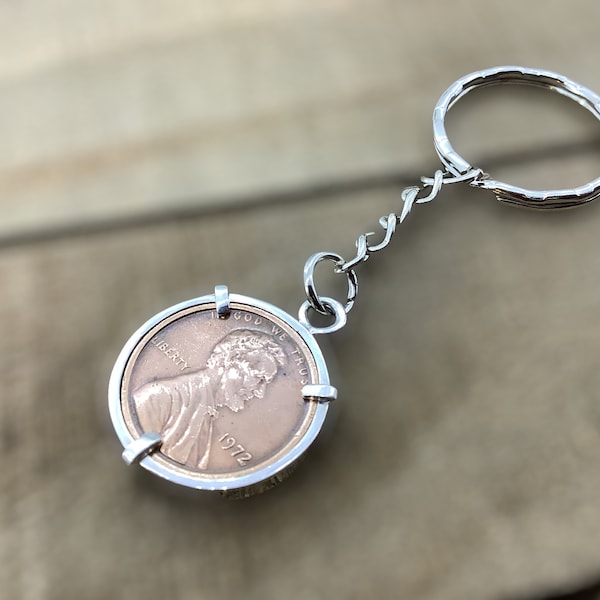 Coin Bezel Key Chain - Etsy