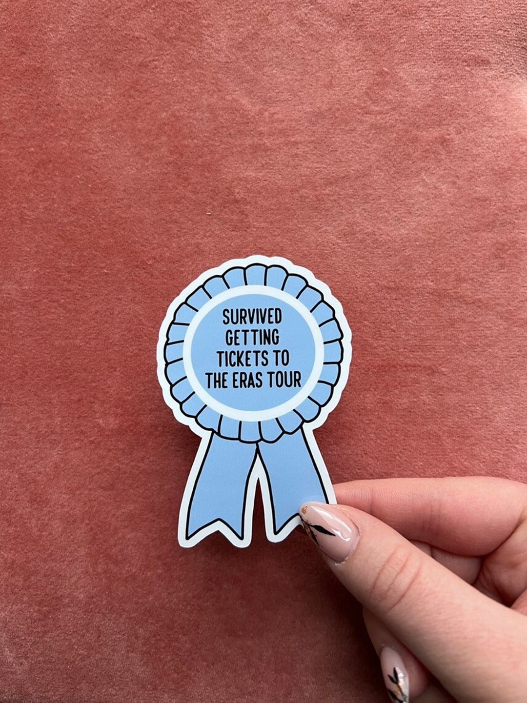 Survived Getting Tickets Ribbon Era Tour Taylor Swift Sticker - Etsy