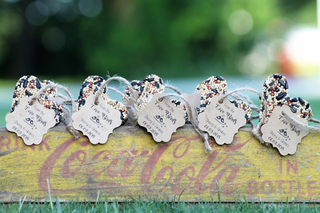 Bridal Shower Favors, Farmhouse Favors, Bird Seed Heart Ornaments ...
