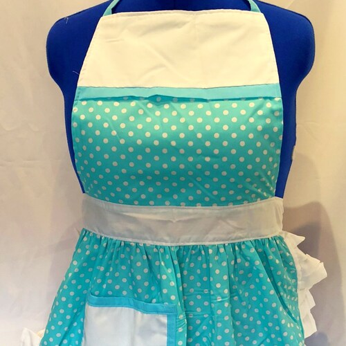 Retro Vintage 50s Style Full Apron / Pinny White - Etsy