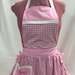 Retro Vintage 50s Style Full Apron / Pinny - Pink & White Gingham With ...