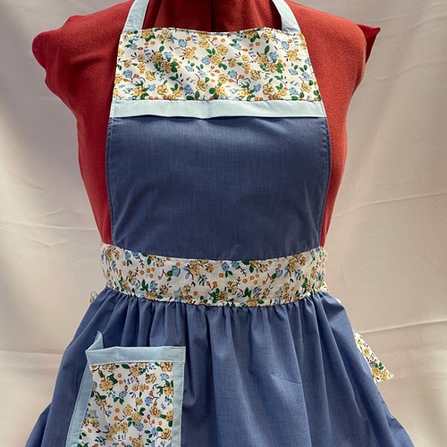 Retro Vintage 50s Style Full Apron / Pinny Black - Etsy UK