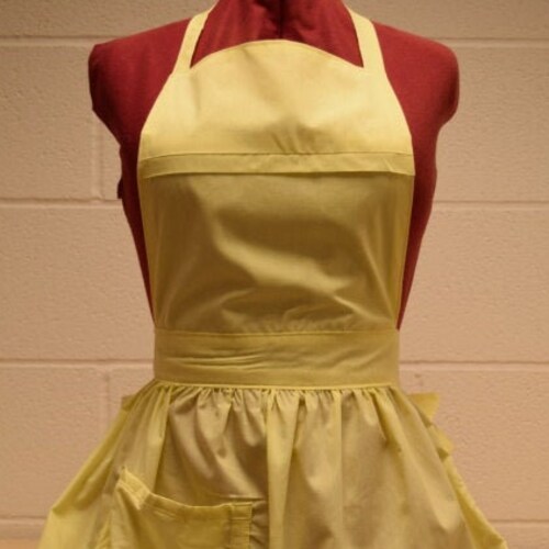 Retro Vintage 50s Style Full Apron / Pinny Lemon | Etsy UK