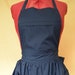 Retro Vintage 50s Style Full Apron / Pinny - Navy - Etsy