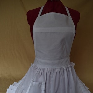 Retro Vintage Victorian Style Full Apron / Pinny White - Etsy UK