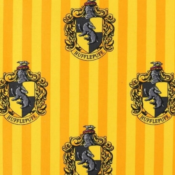 Harry Potter Hufflepuff House 100% Cotton Print Fabric | Etsy