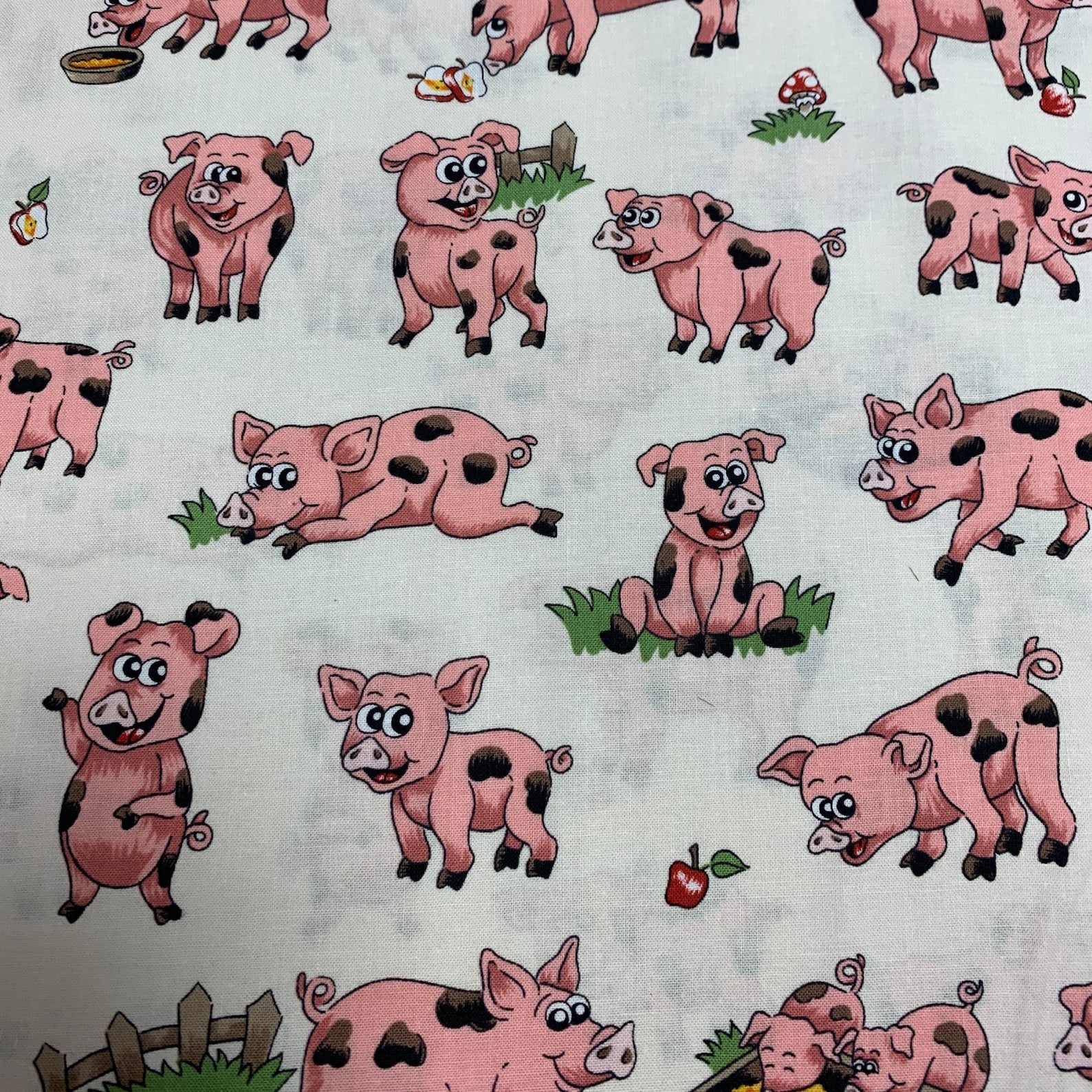 100% cotton print fabric Farm Fun Pigs 80500-104 | Etsy