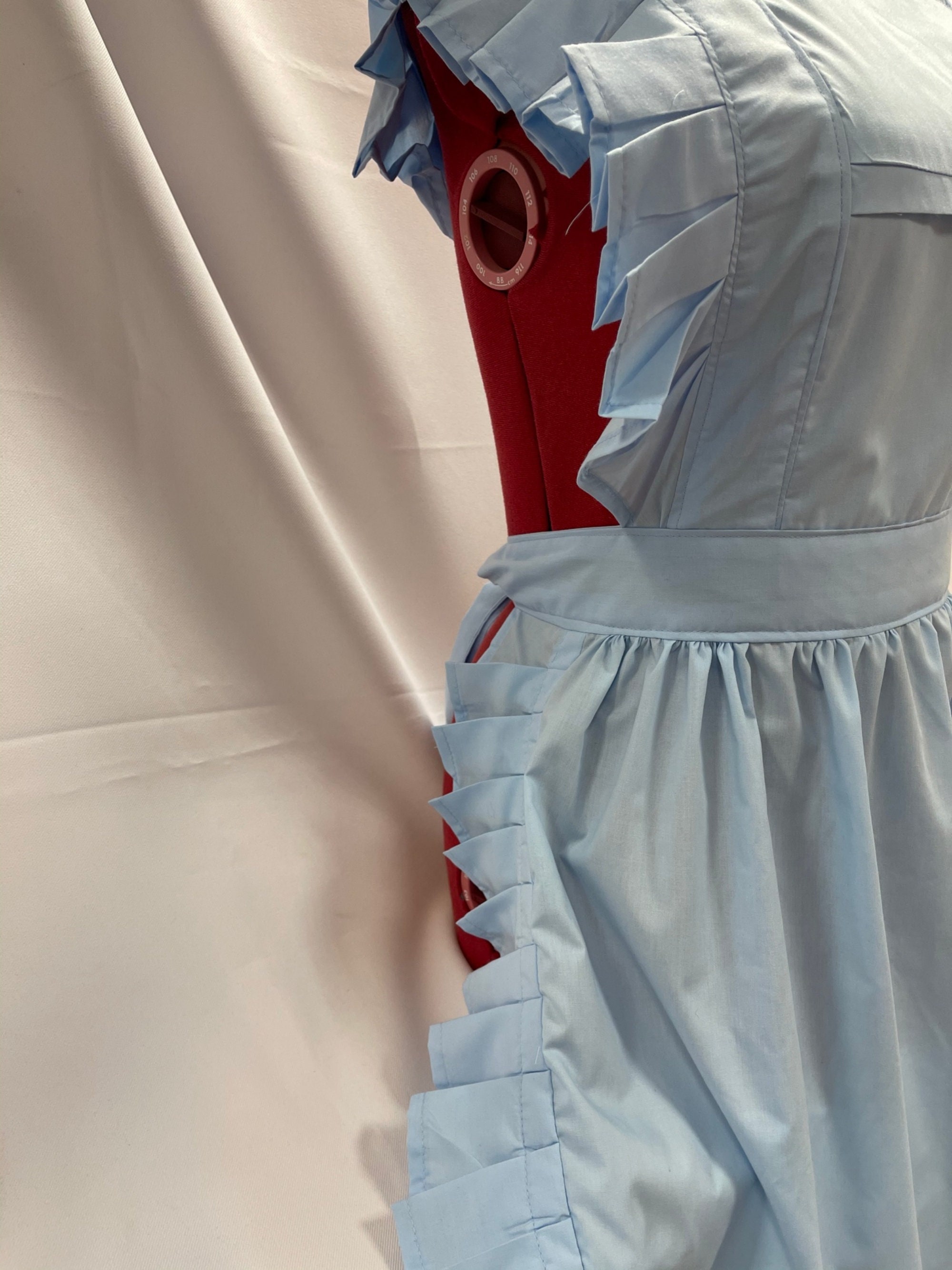 Retro Vintage Victorian Style Full Apron / Pinny Pale Blue | Etsy UK