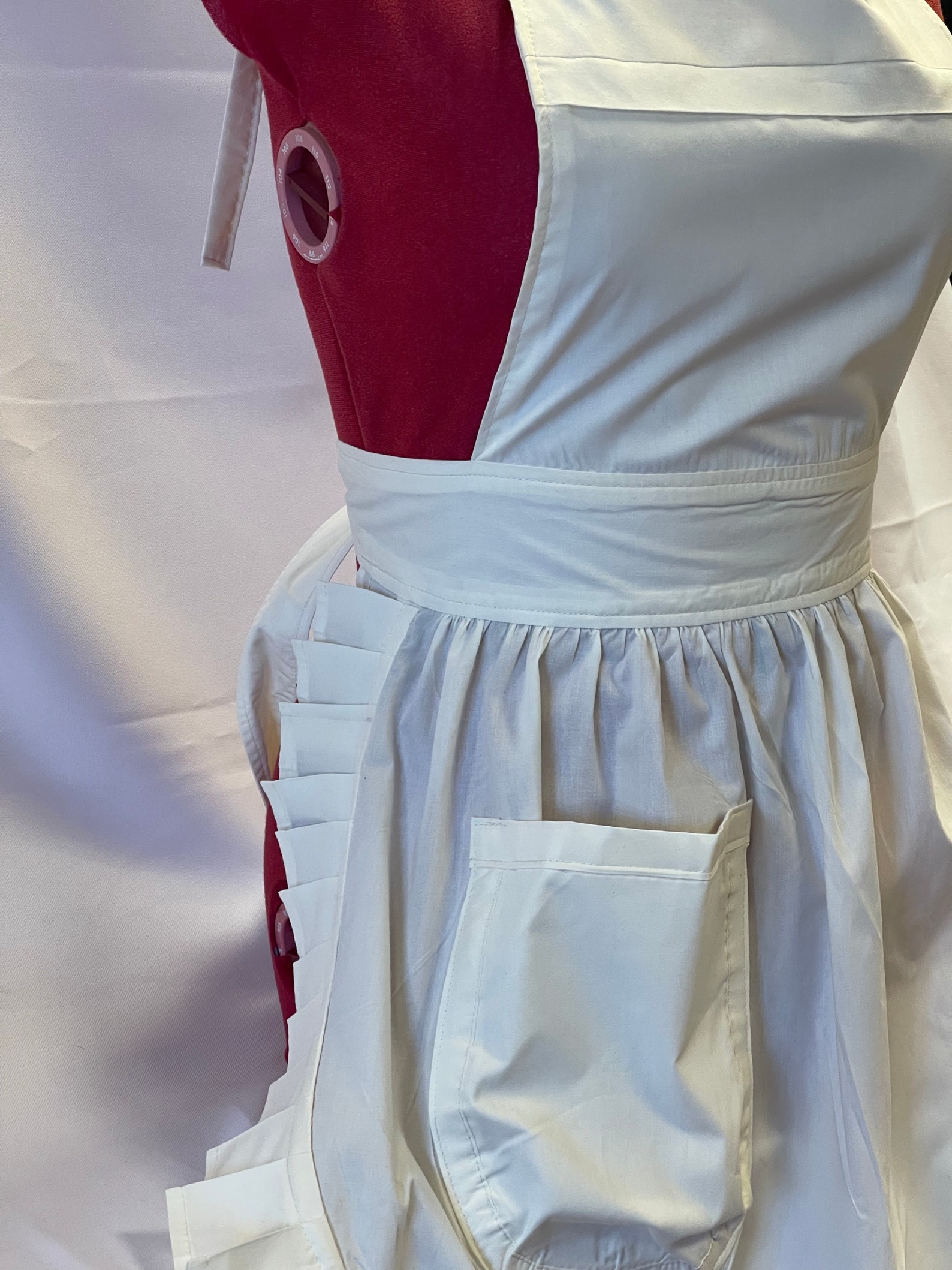 Retro Vintage 50s Style Full Apron / Pinny Cream | Etsy