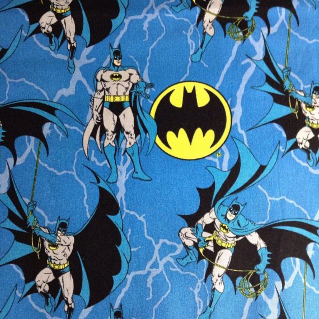 Batman Rope 100% Cotton Print Fabric Blue 520238 - Etsy
