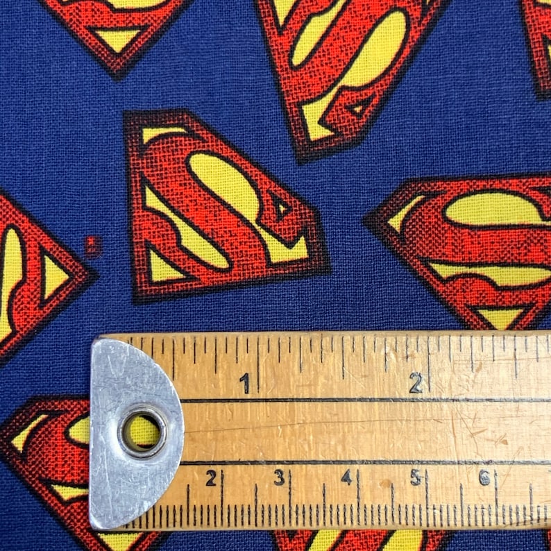 Superman Logo - 100% Cotton Print Fabric - Blue - 23400704 - Etsy