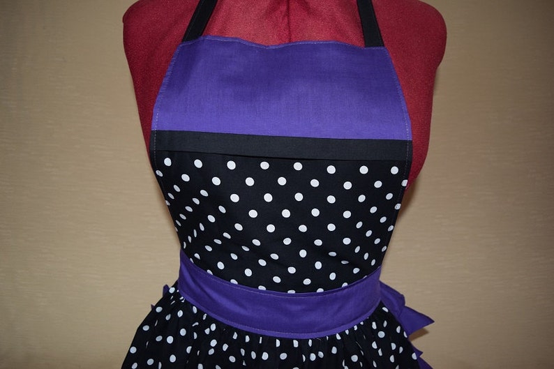 Retro Vintage 50s Style Full Apron / Pinny Black & White - Etsy UK