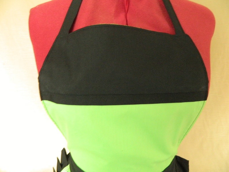 Retro Vintage 50s Style Full Apron / Pinny Lime Green & | Etsy