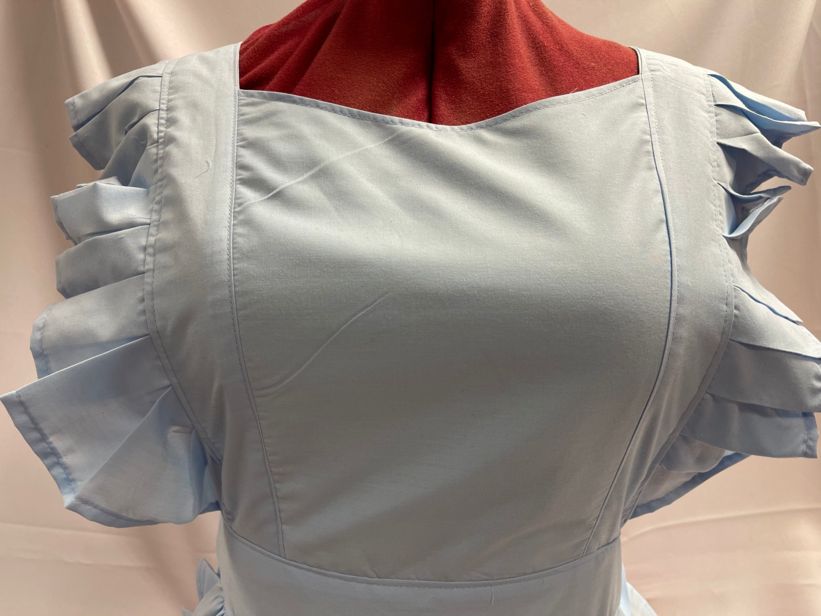 Retro Vintage Victorian Style Full Apron / Pinny Pale Blue | Etsy UK