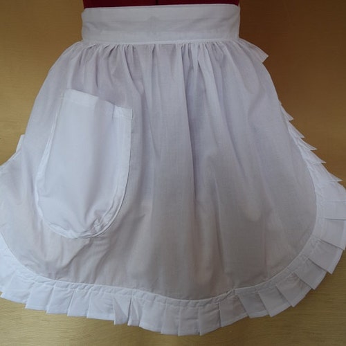 Retro Vintage 50s Style Half Apron / Pinny White - Etsy