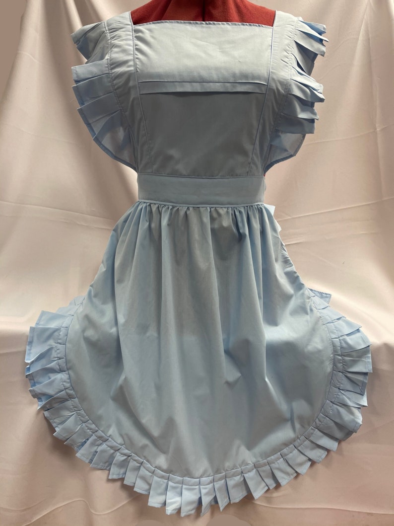 Retro Vintage Victorian Style Full Apron / Pinny Pale Blue | Etsy UK