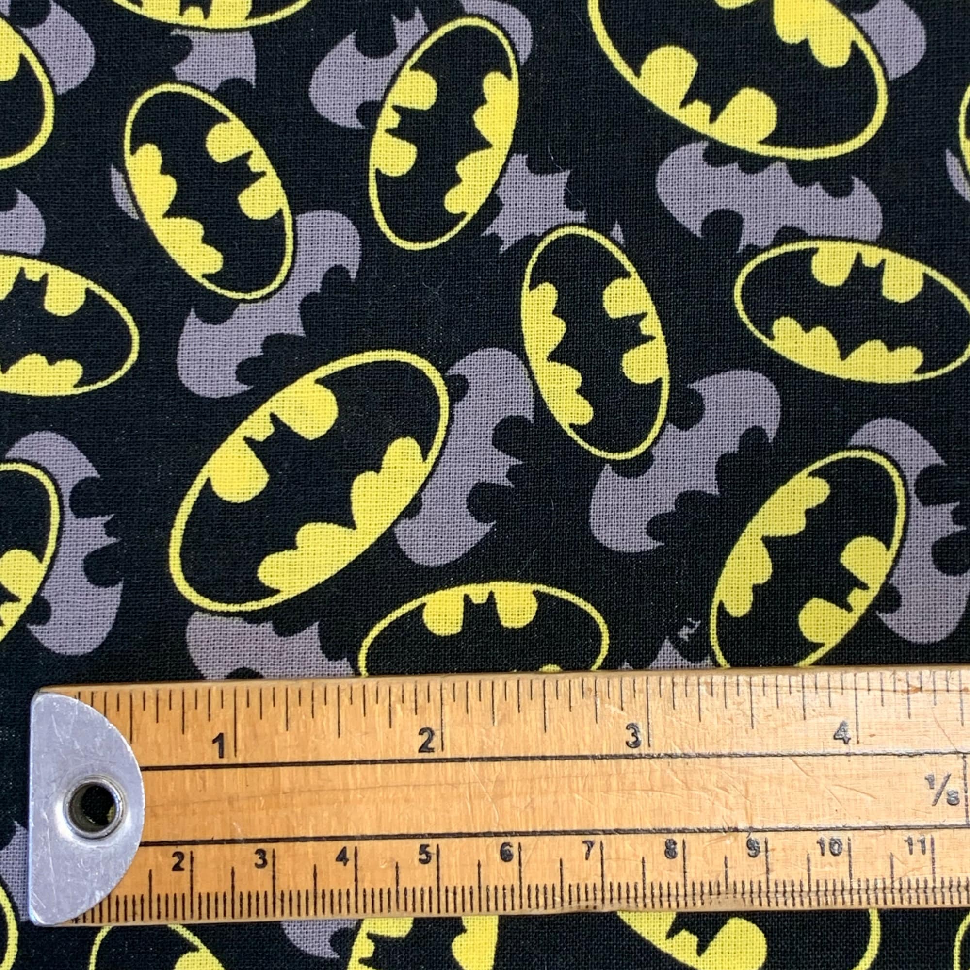 Batman Logo Overlay 100% Cotton Print Fabric Black | Etsy