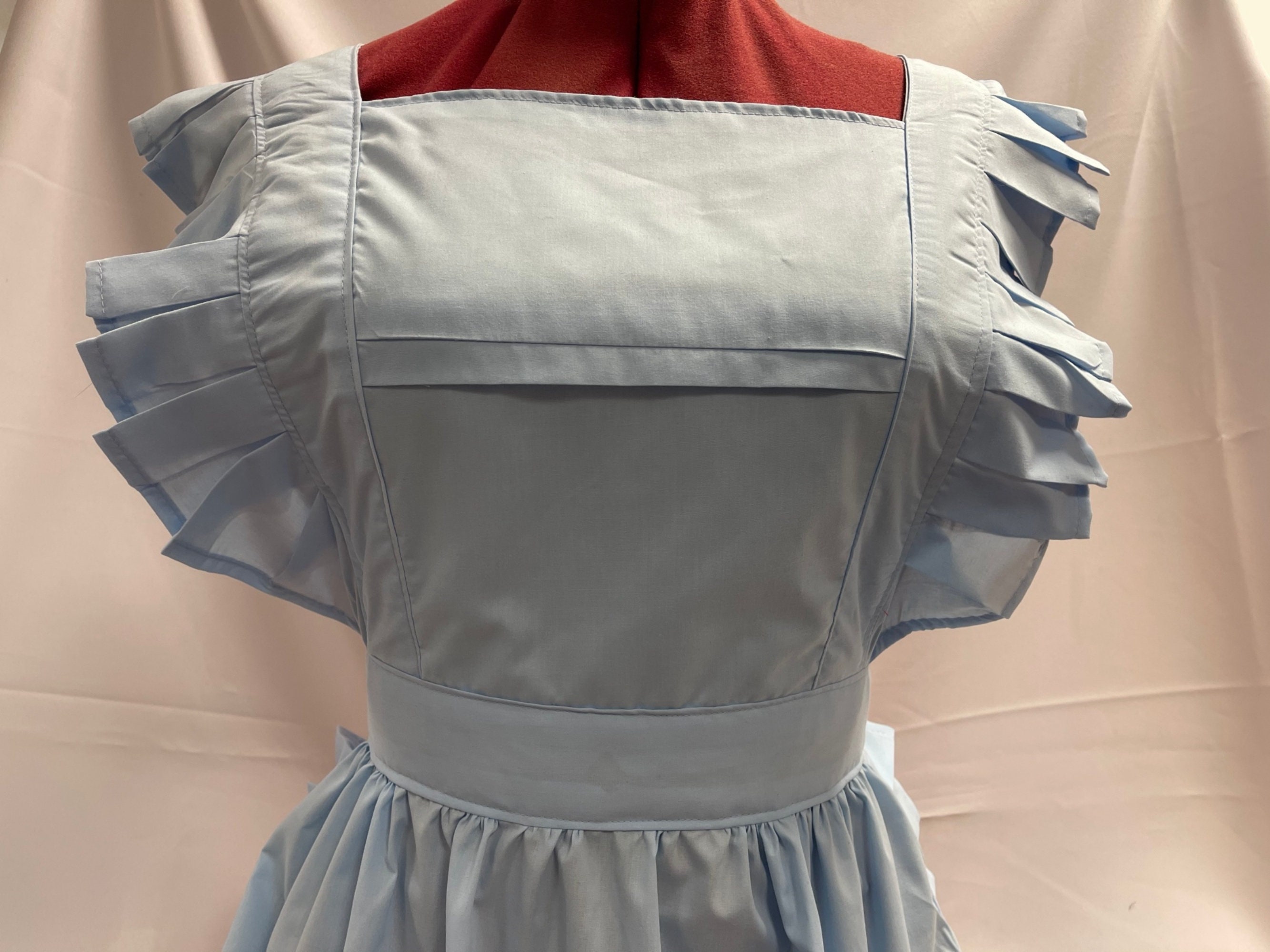 Retro Vintage Victorian Style Full Apron / Pinny Pale Blue | Etsy UK