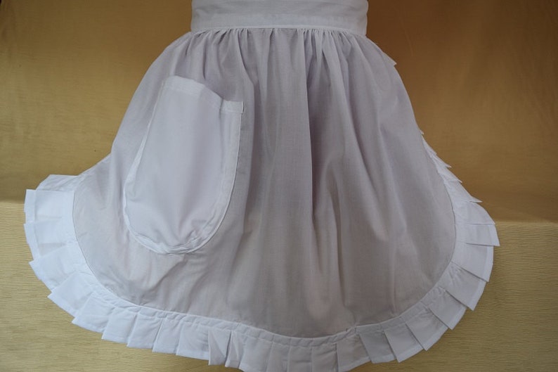 Retro Vintage 50s Style Half Apron / Pinny White - Etsy