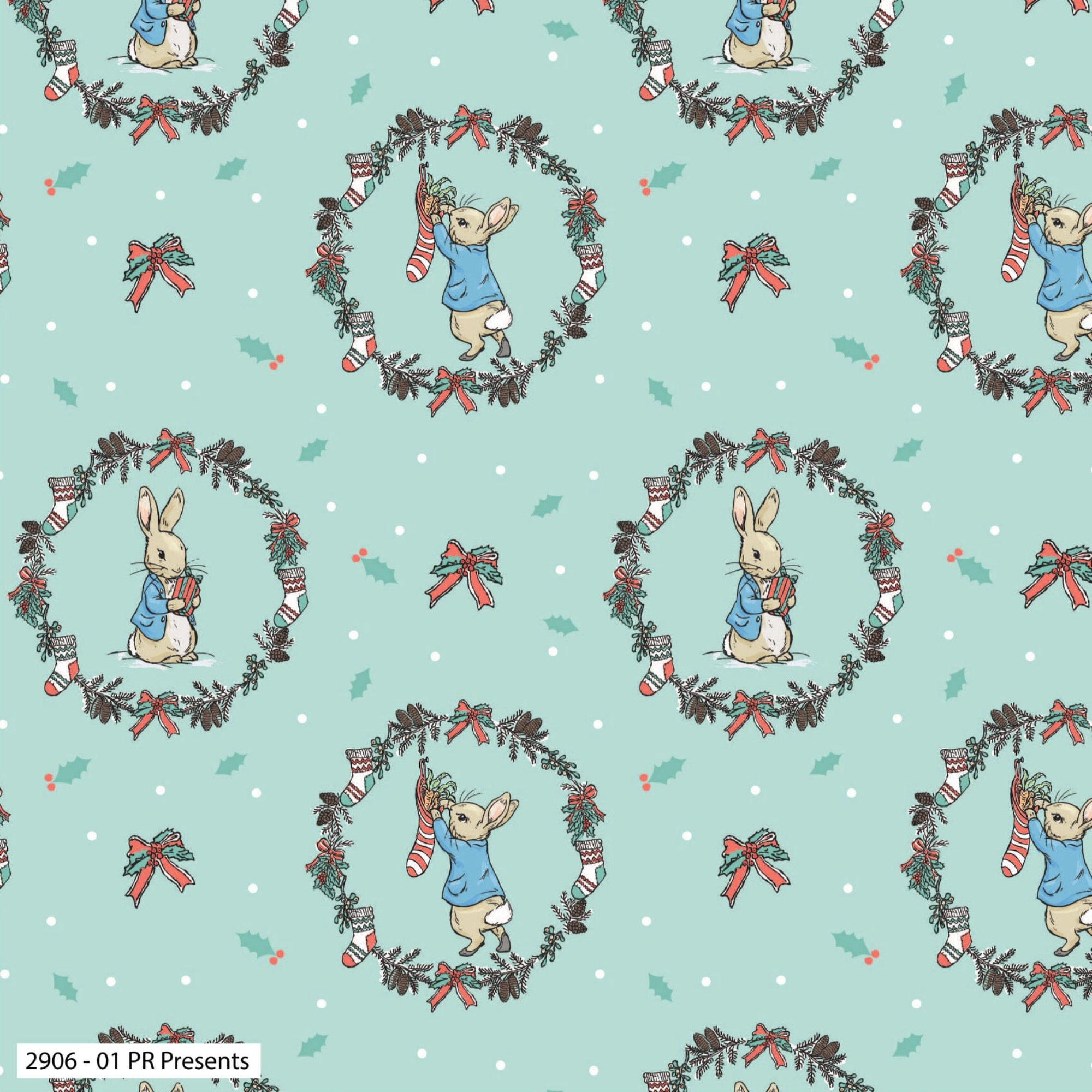 Peter Rabbit at Christmas Digital Print Fabric Most - Etsy UK