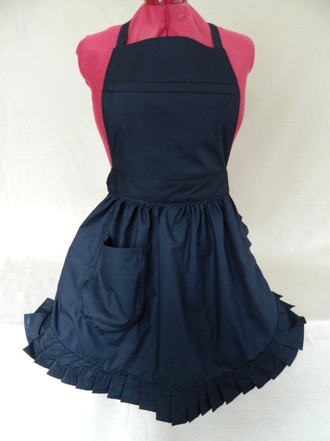 Retro Vintage 50s Style Full Apron / Pinny Black | Etsy
