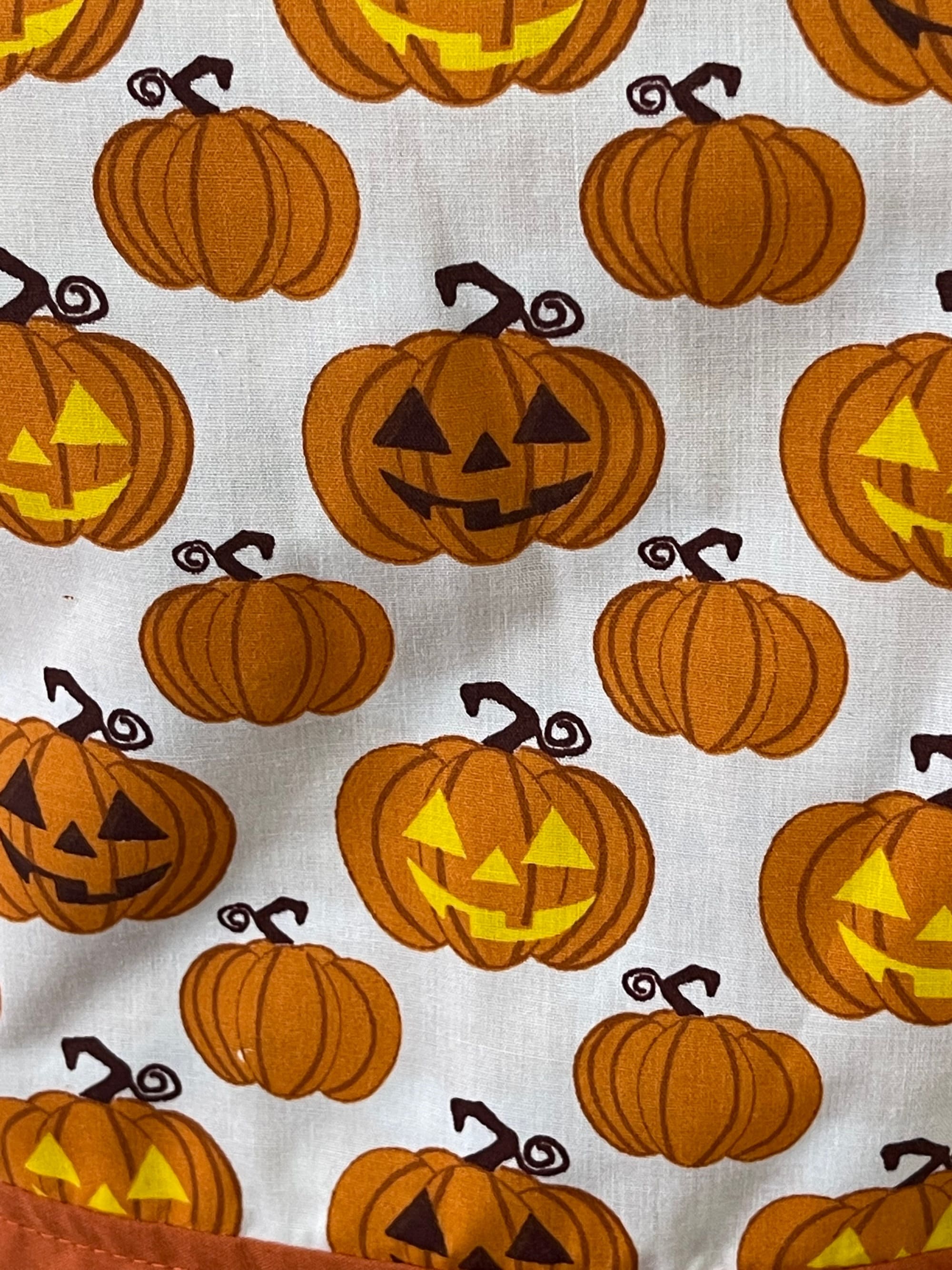 Retro Vintage 50s Style Full Apron / Pinny - Halloween Pumpkins on ...