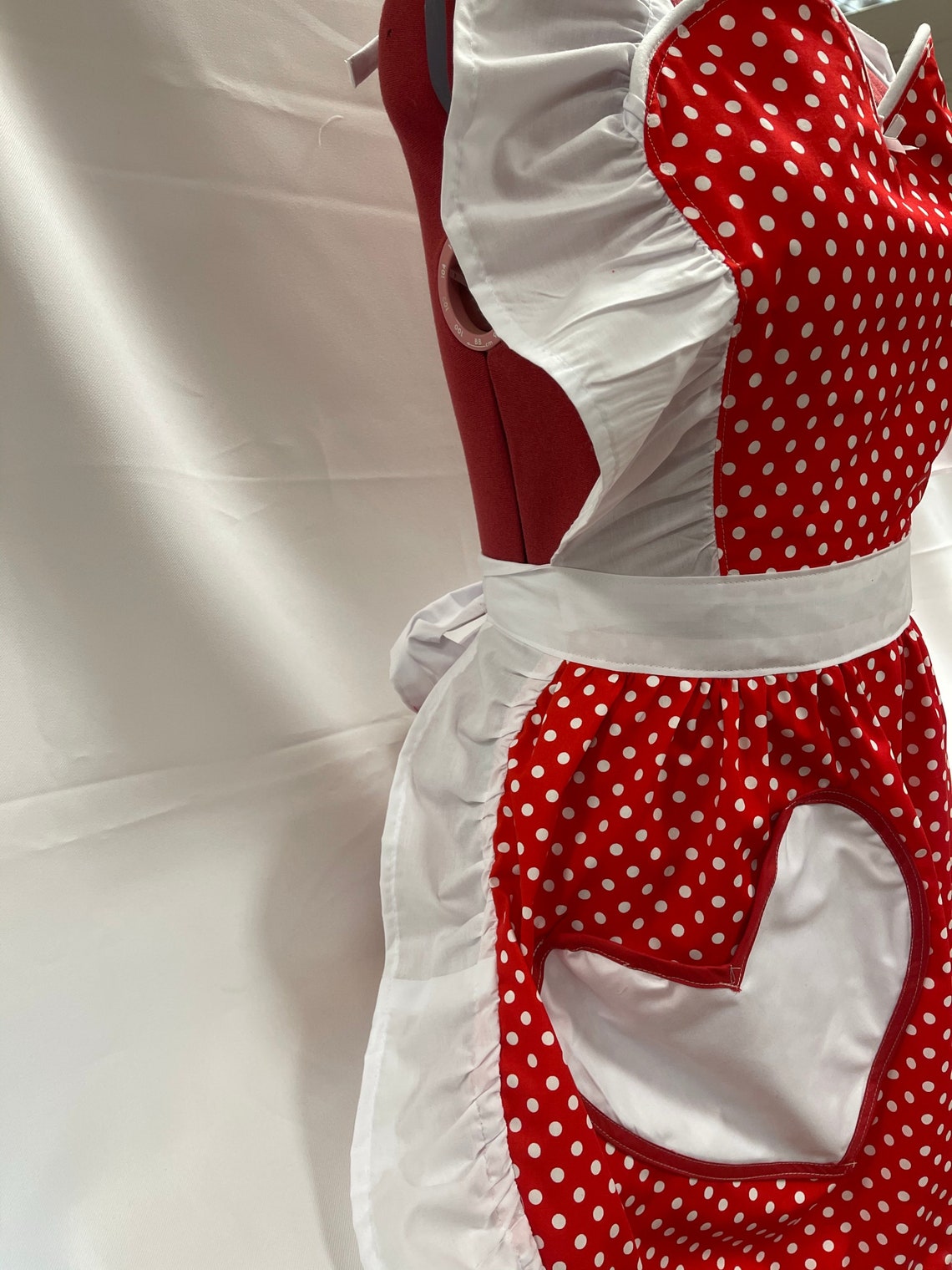 Retro Vintage 50s Style Full Apron / Pinny With Heart Shaped - Etsy UK